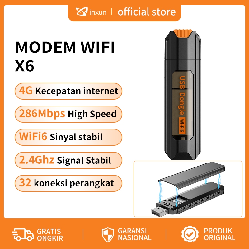 Jual Inxun X6 Modem 4G Dongle MiFi USB | Shopee Indonesia