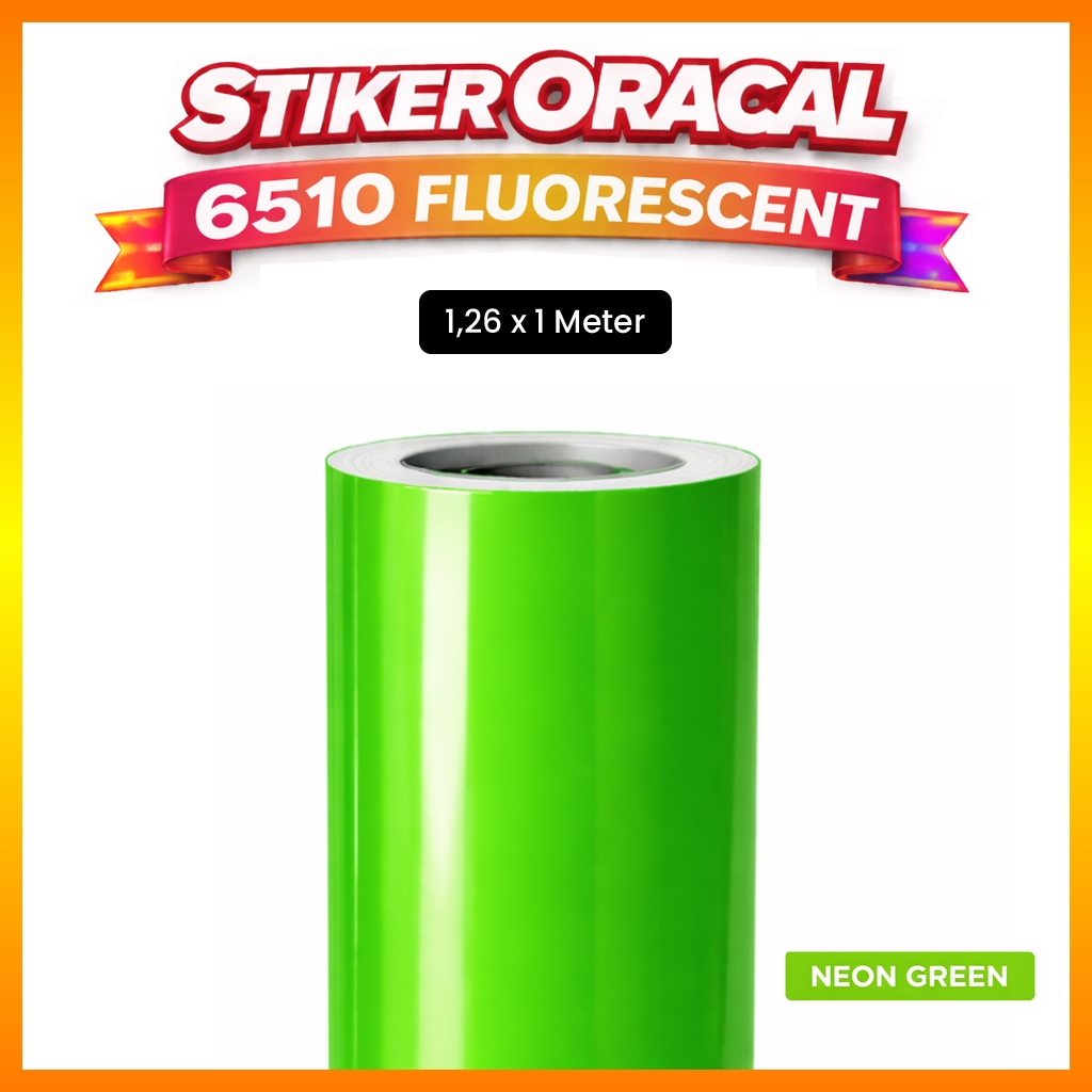 Jual Stiker Oracal 6510 - 69 Hijau Stabilo / Oracal Neon Green Lebar ...