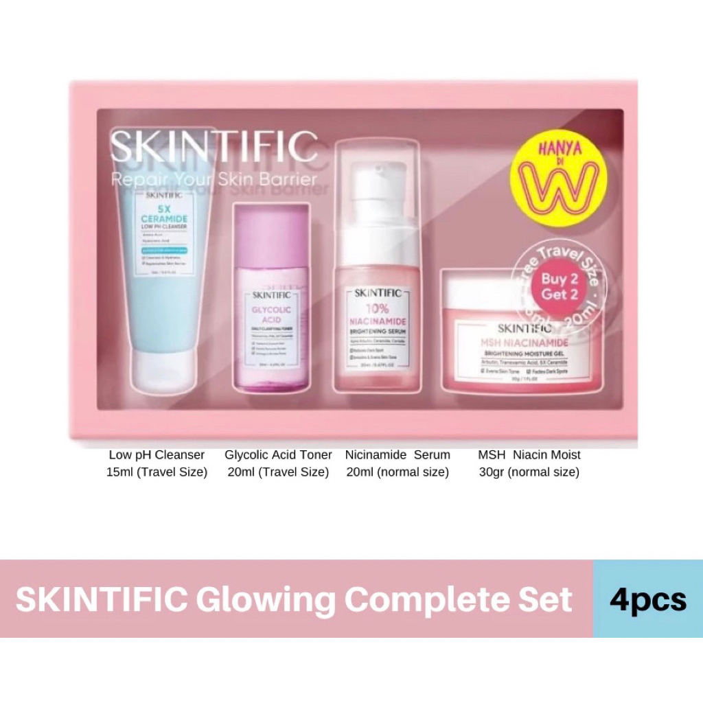 Jual Skintific Glowing Complete Set 4pcs | Shopee Indonesia