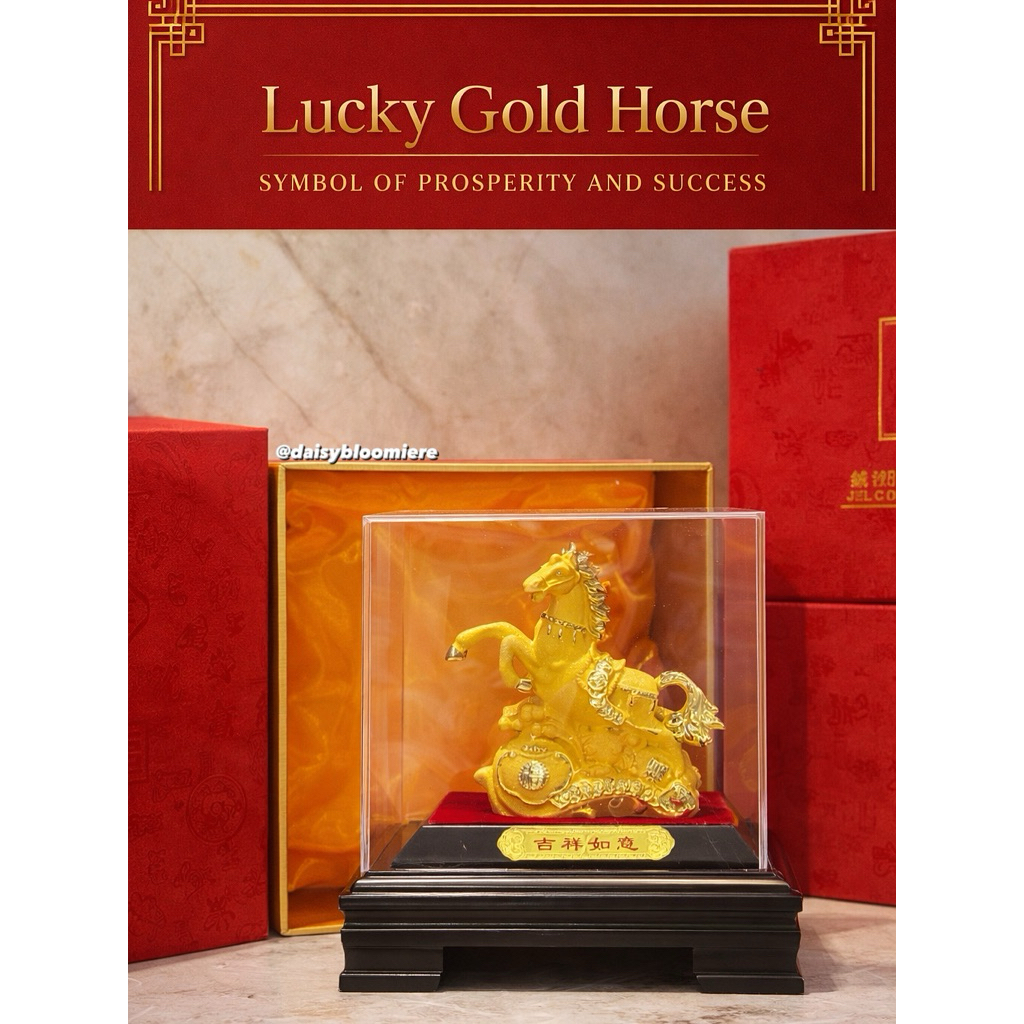 Jual [READY STOCK] PATUNG KUDA EMAS BOX KADO HAMPERS CNY IMLEK 2026 ...