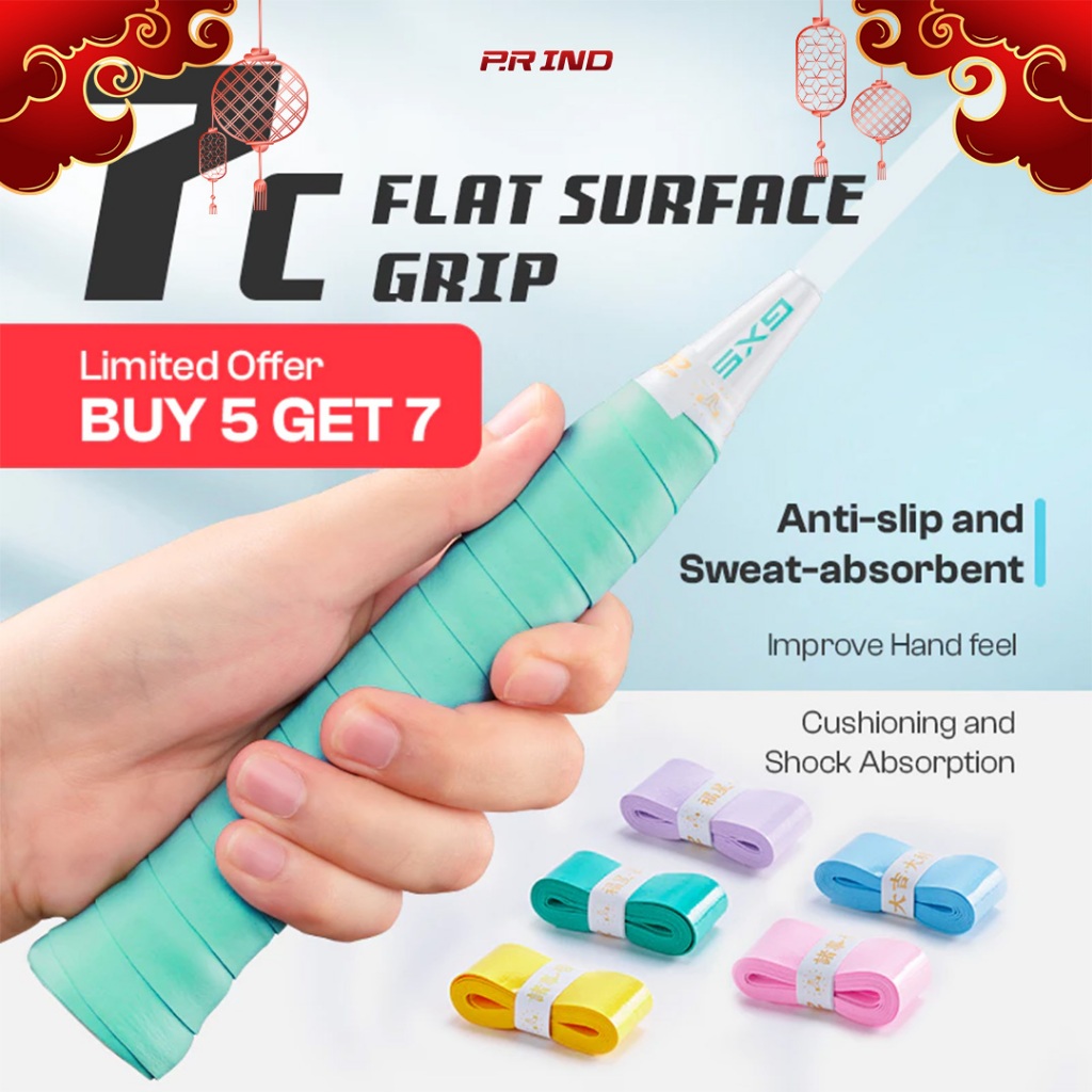 Jual P.R IND 7C Grip Raket Badminton PU Premium Anti Slip & Nyaman 15 ...