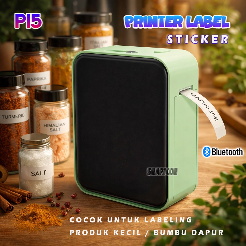 Jual Smartcom P15 Thermal Printer Label Nama Harga Produk Stiker ...