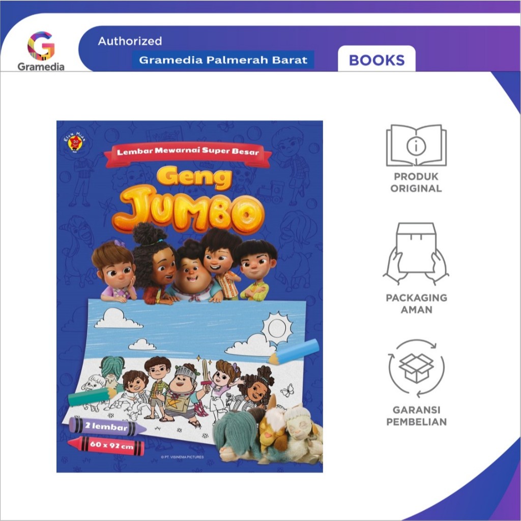 Jual Lembar Mewarnai Super Besar: Geng Jumbo | Shopee Indonesia