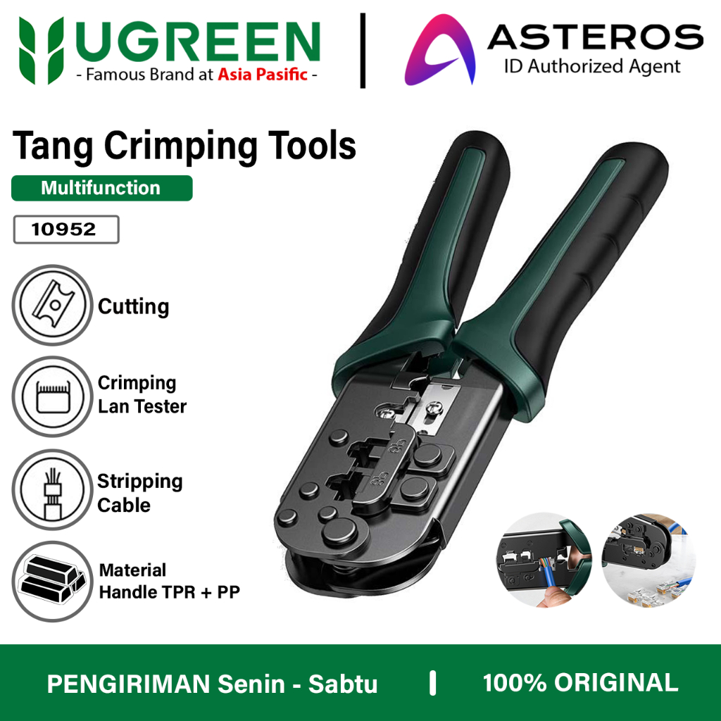 Jual UGREEN Tang Crimping Tool RJ45 RJ11 Lan Network Cable 6P 8P ,Alat ...
