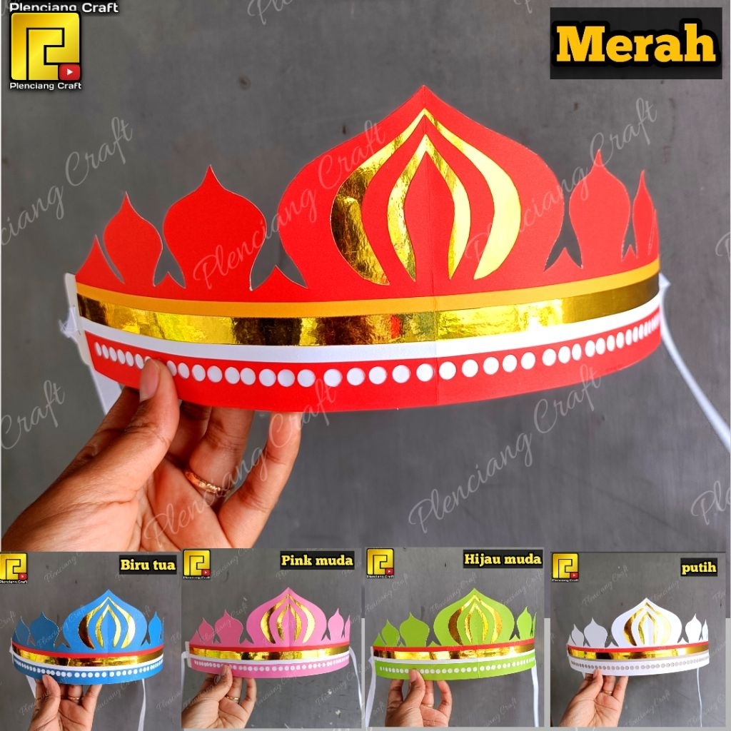 Jual [Mjd.C] Mahkota bentuk masjid handmade bahan kertas karton untuk ...