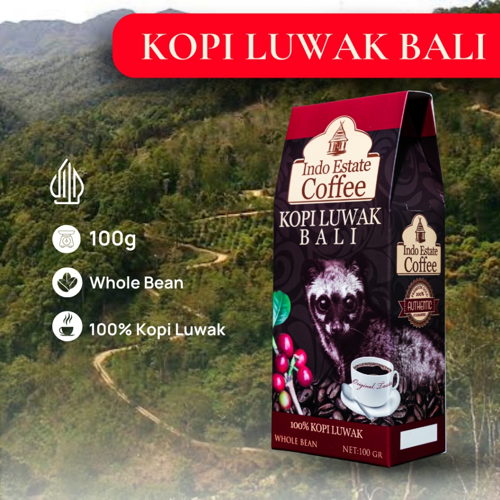 Jual Indo Estate Coffee Kopi Luwak Bali 100gr | Shopee Indonesia