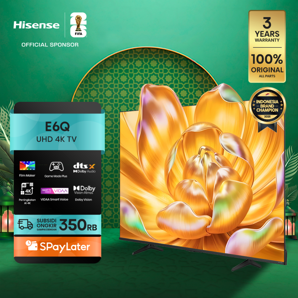 Jual Hisense TV E6Q Vidaa Smart Digital TV 43/50/55/65/75 inch UHD 4K ...
