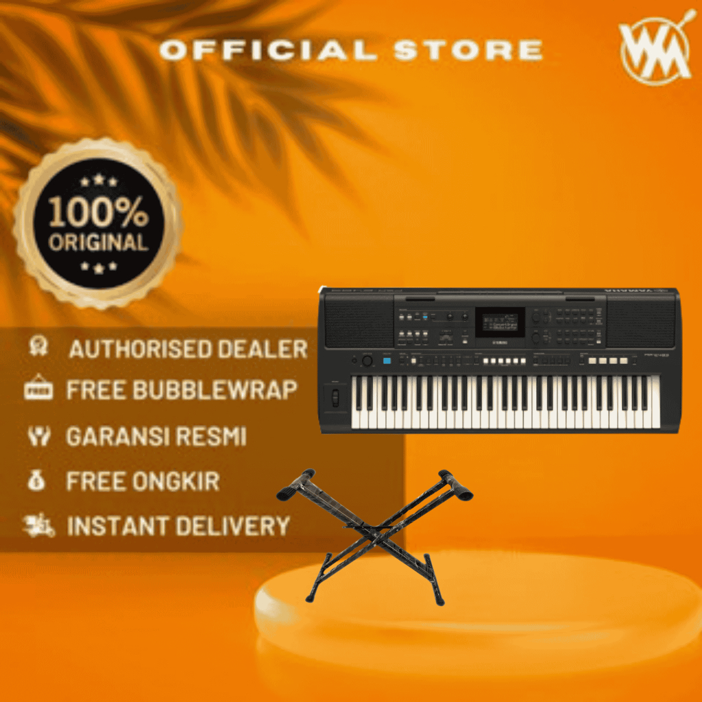 Jual Yamaha Keyboard PSR E 483 / PSR E-483 / PSR-E483 + Stand Keyboard ...