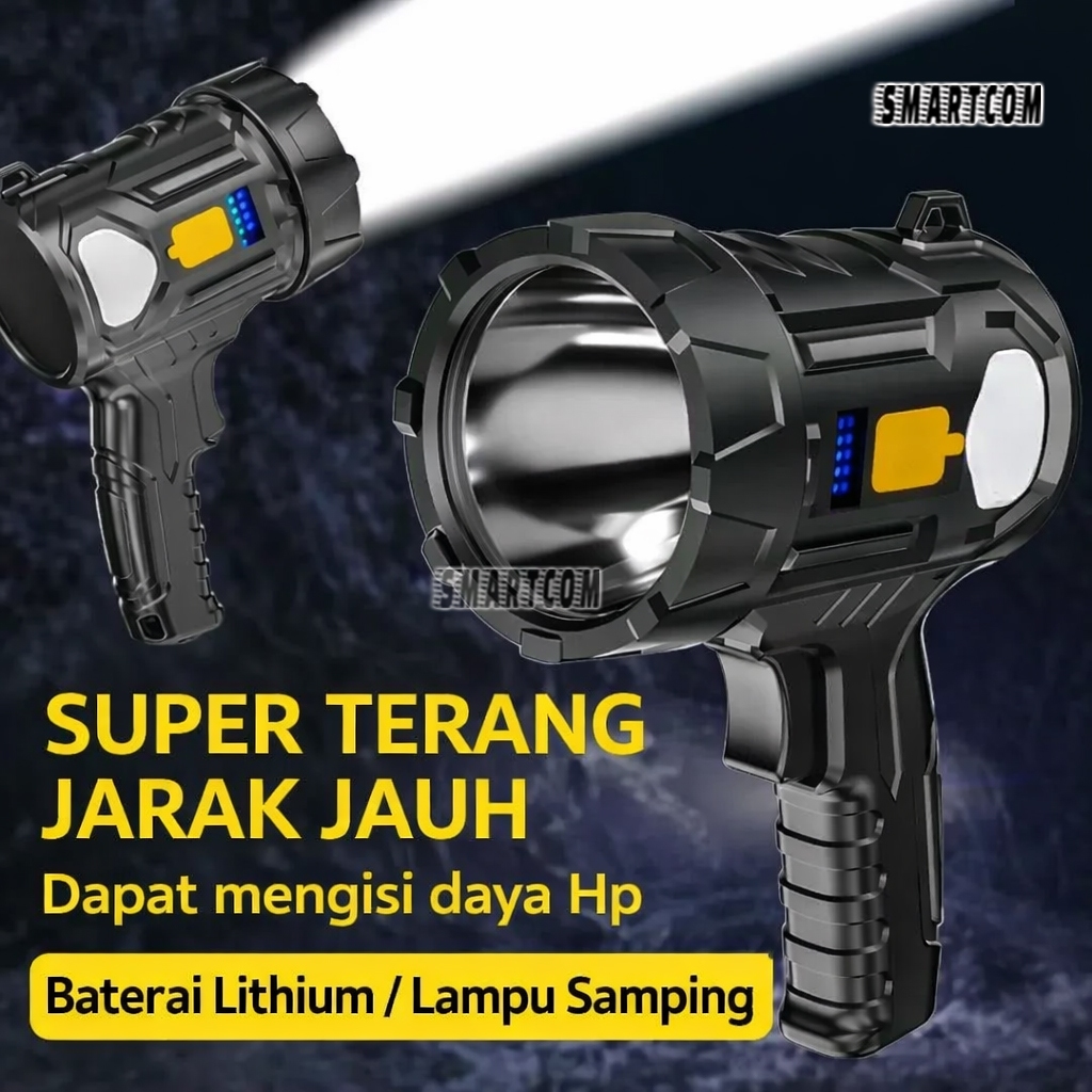 Jual SMARTCOM - Senter LED Gagang Multifungsi Lampu 3 Warna dengan ...