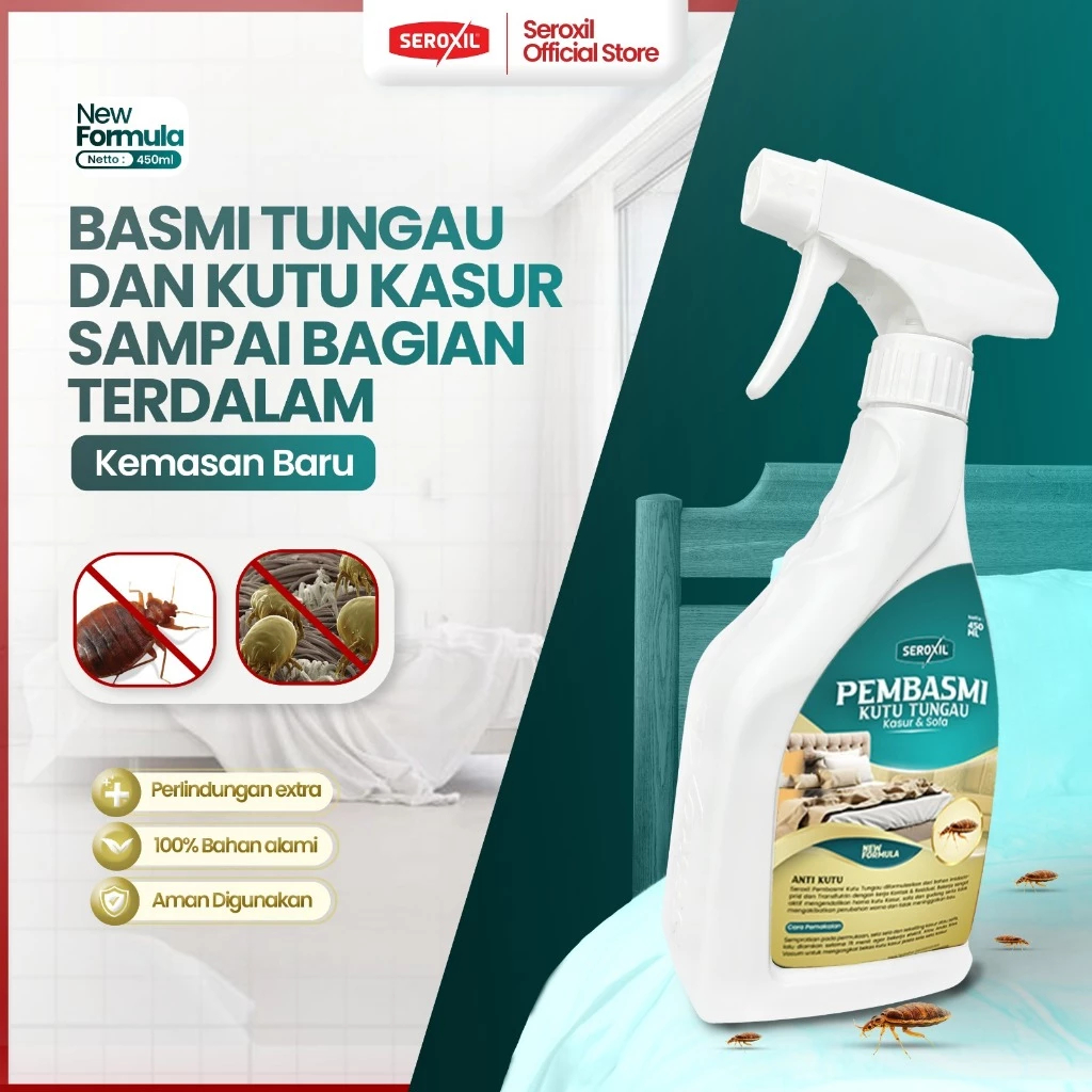 Jual Semprotan Obat Anti Tungau Kutu Kasur & Sofa Ampuh 450ml [Seroxil ...