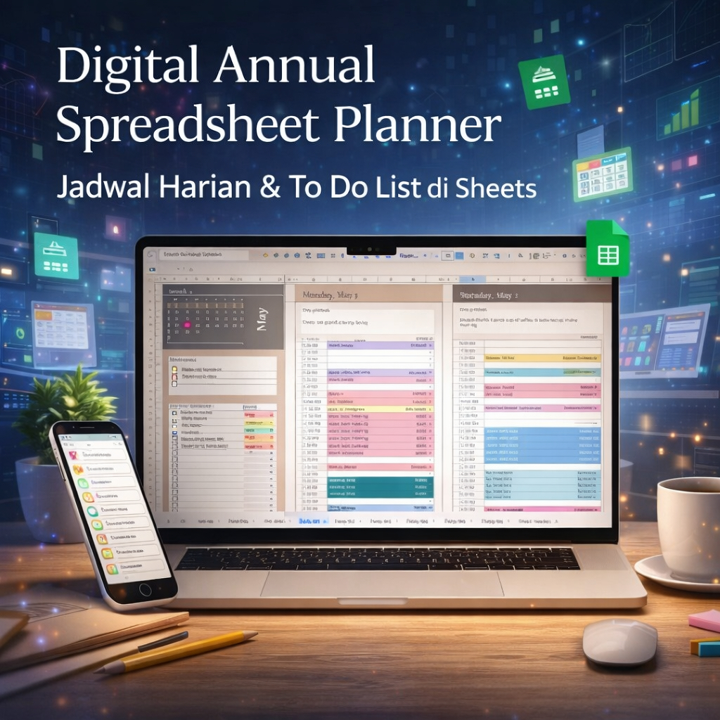 Jual Digital Annual Spreadsheet Planner: Jadwal Harian & To Do List di ...