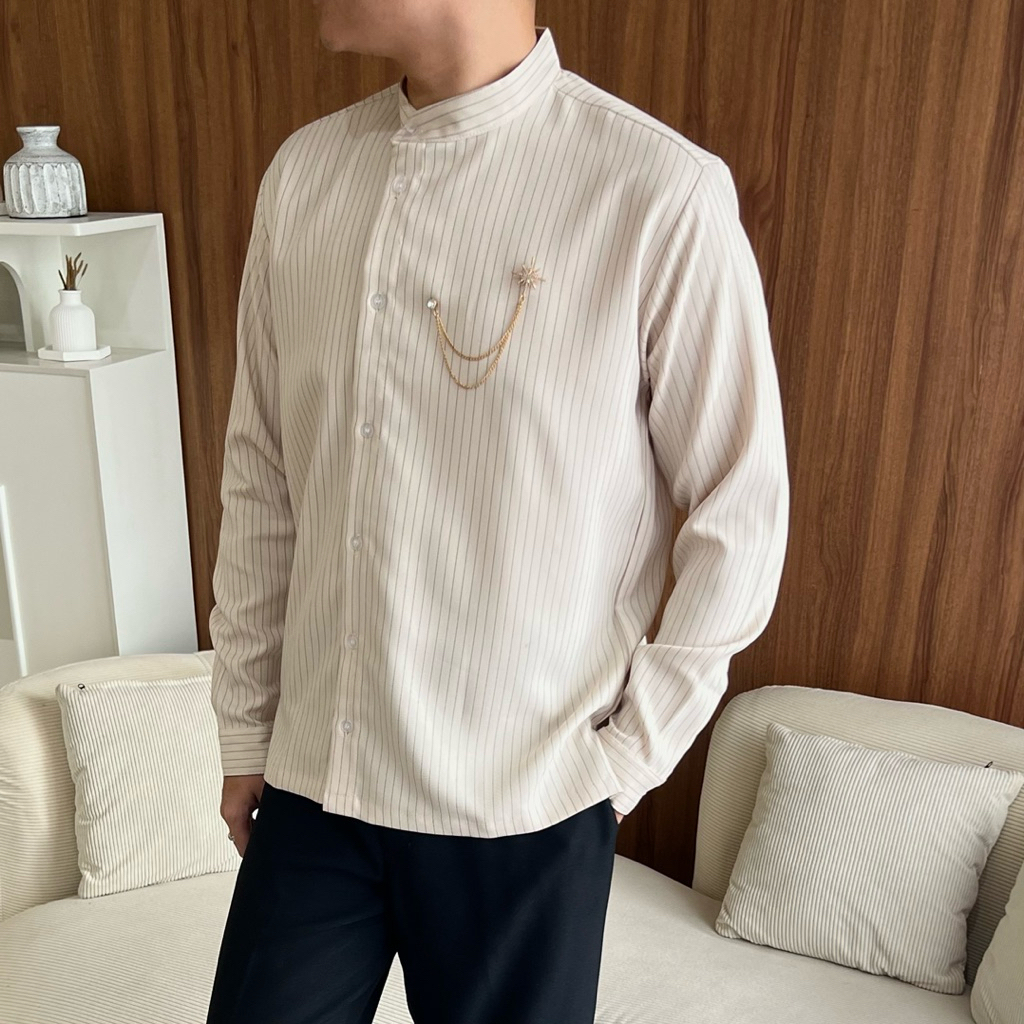 Jual Kano Basics Khai Beskap Long Sleeve Shirt - Kemeja Kerah Lengan ...