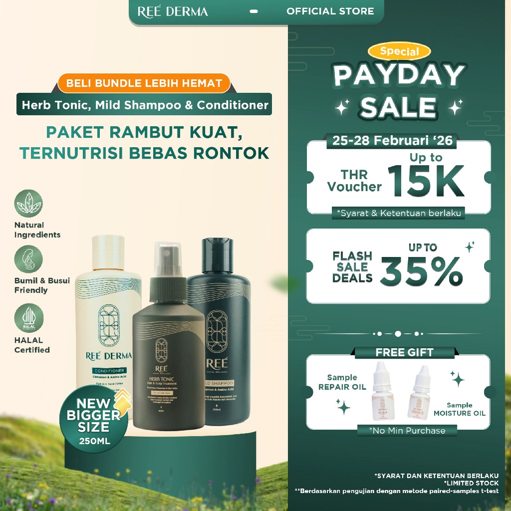 Jual Ree Derma Wellness - Bundle Special Price - Herb Tonic 150ml, Mild ...