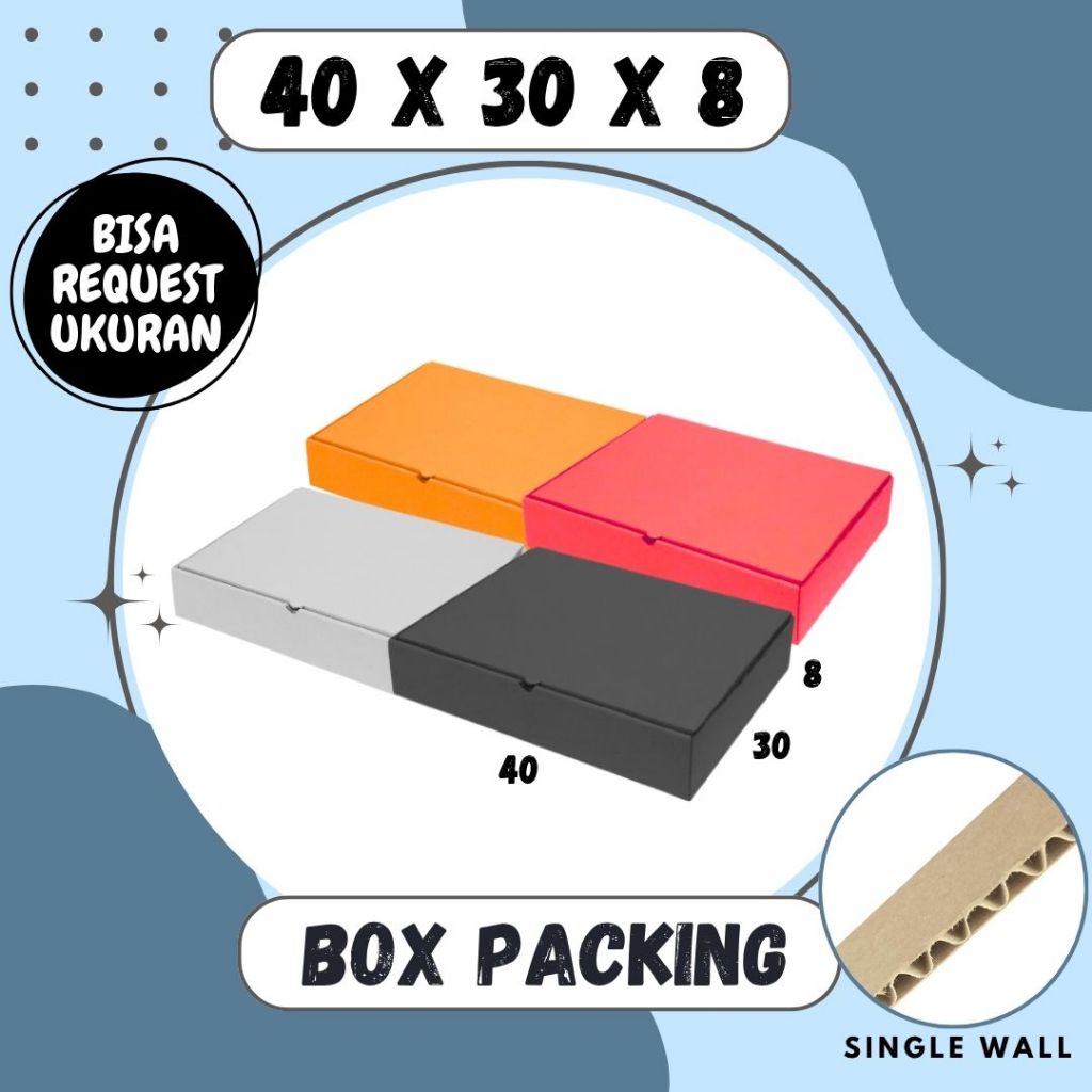 Jual Box 40x30x8 LD Kardus Packing Kemasan Karton Kotak Kado Tas Topi ...