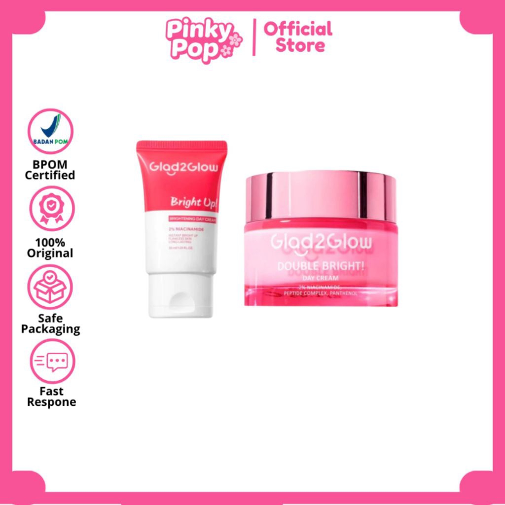 Jual GLAD2GLOW - G2G Double Bright Day Cream 30ml | Shopee Indonesia