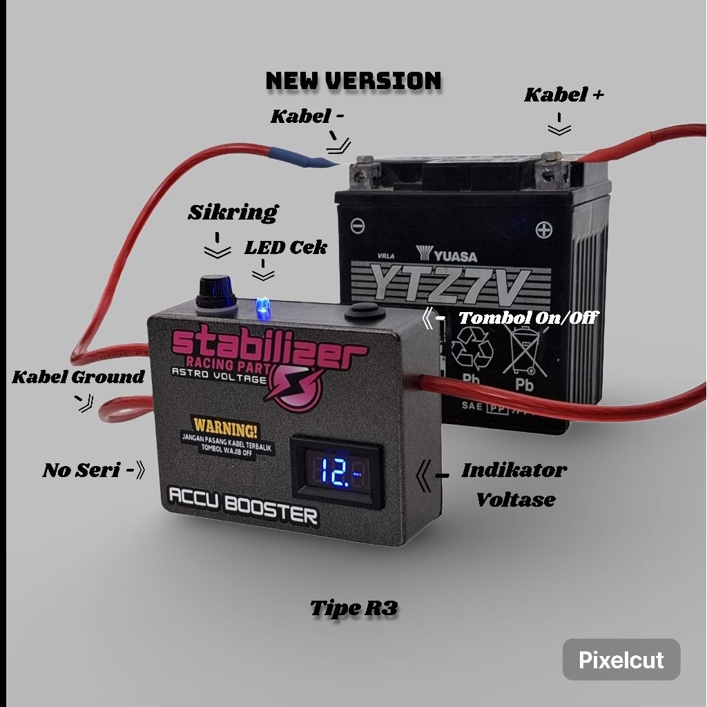 Jual Penghemat Bbm Stabilizer Aki Accu Motor By ASTRO VOLTAGE R3 (+Free ...