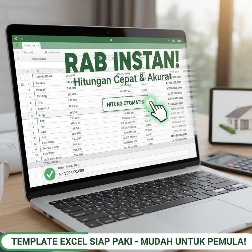 Jual RAB Bangunan Otomatis Excel – Hitung Biaya Bangun Rumah Cepat ...