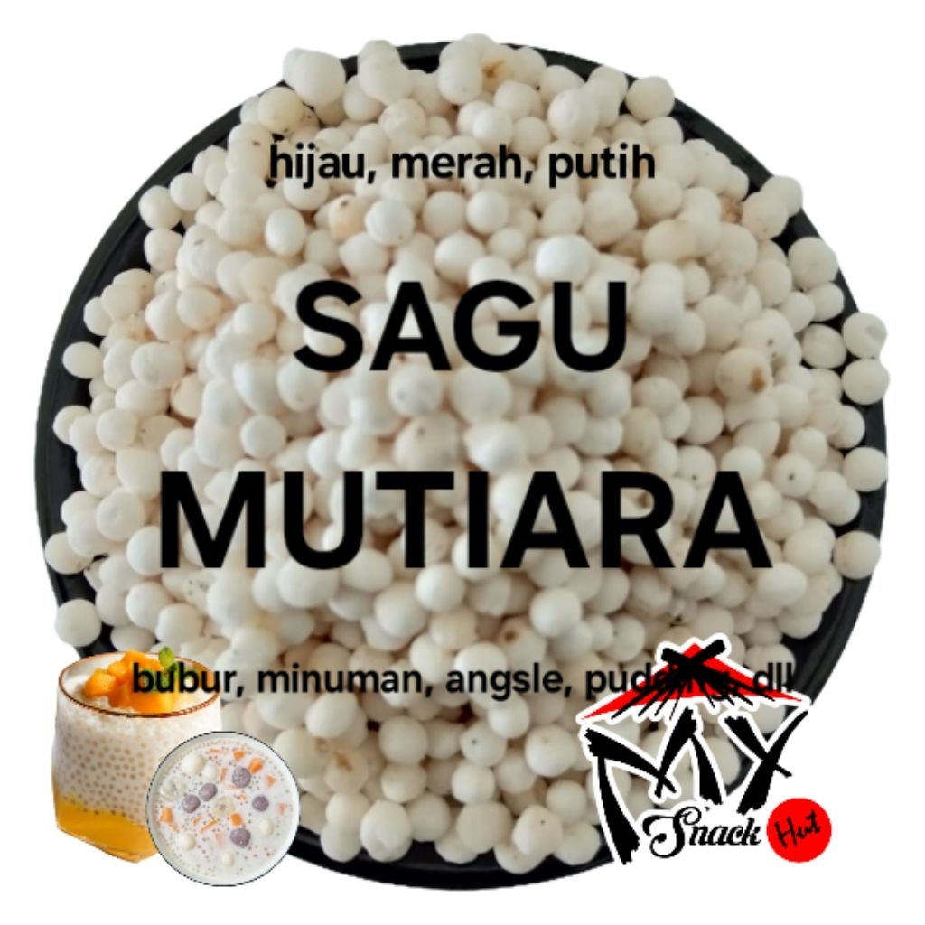 Jual BIJI SAGU MUTIARA 100GR PEARL SAGO BUBUR HIJAU GREEN RED WHITE ...