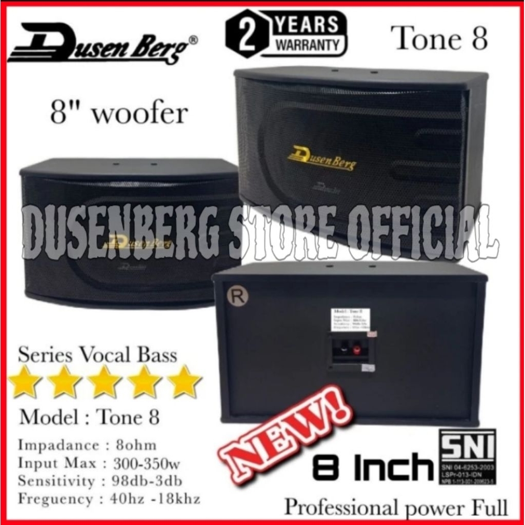 Jual Speaker Karaoke Dusenberg 8 Inch Tone 8, Garansi 2 Tahun - 2 Unit ...