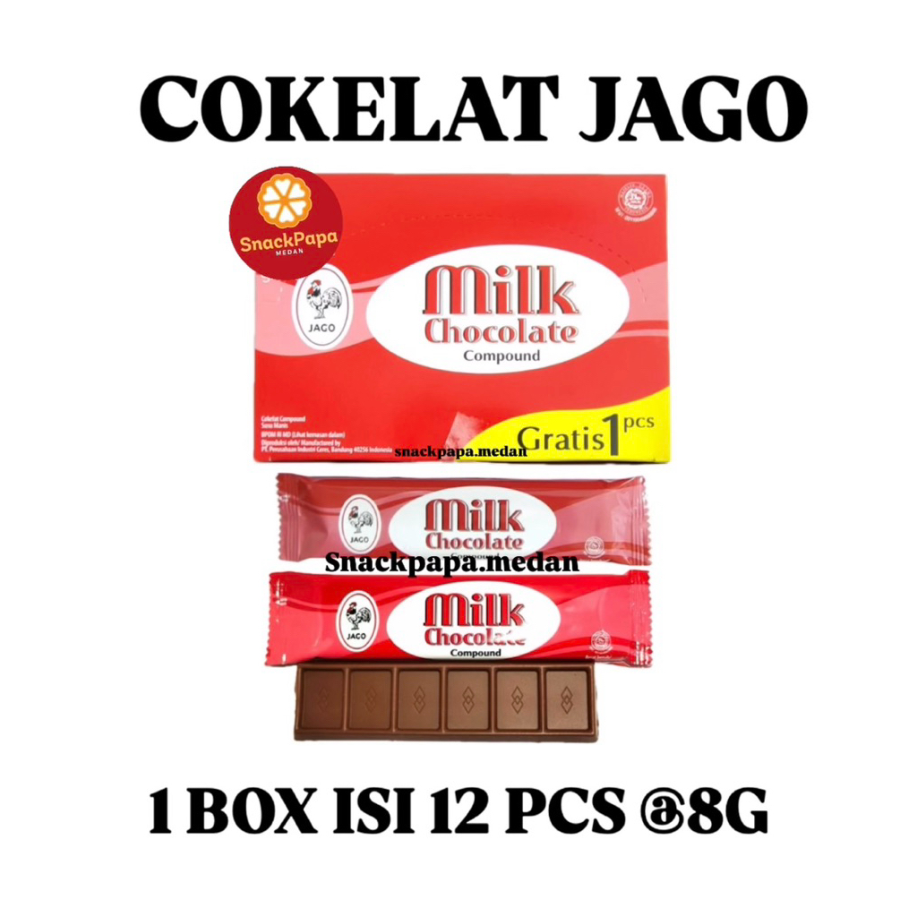 Jual COKELAT JADUL | COKELAT JAGO MILK CHOCOLATE COMPOUND [1 BOX ISI 12 ...