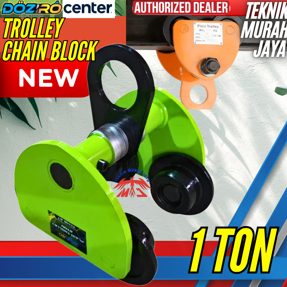 Jual DOZIRO Chain Block PLAIN TROLLEY 1 TON 1000 kg Troli Takel Katrol ...