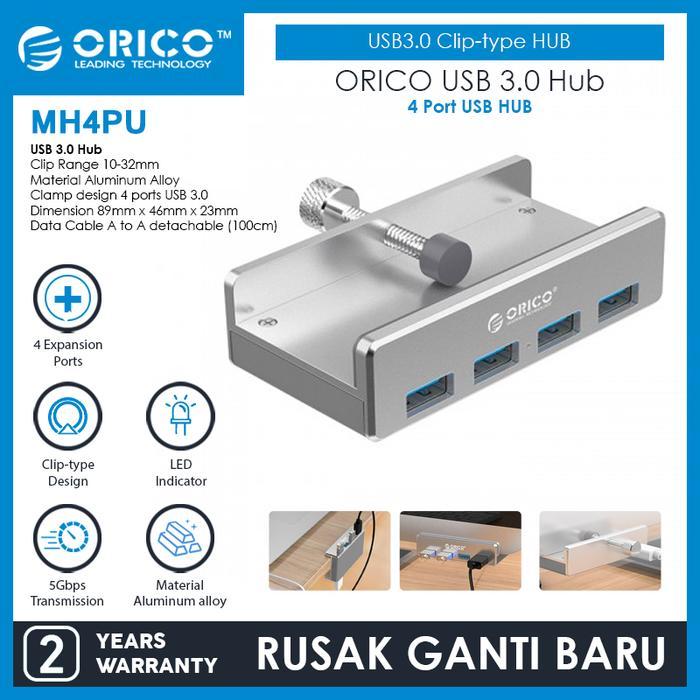 Jual ORICO MH4PU usb hub 4 port usb 3.0 clip-type hub | Shopee Indonesia