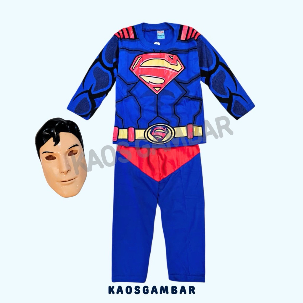 Jual KAOS GAMBAR- SETELAN KOSTUM SUPERMAN SAYAP SPIDERMAN BATMAN SAYAP ...