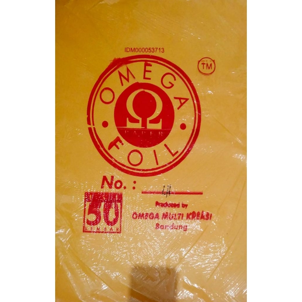 Jual Sampul Cover Omega Foil No 41 (isi 50 lembar) | Shopee Indonesia