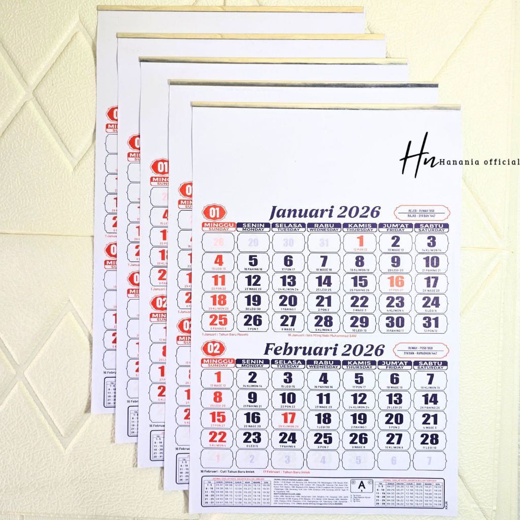 Jual KALENDER KERJA DWIBULAN TAHUN 2026 KALENDER 2 BULANAN/ KALENDER ...