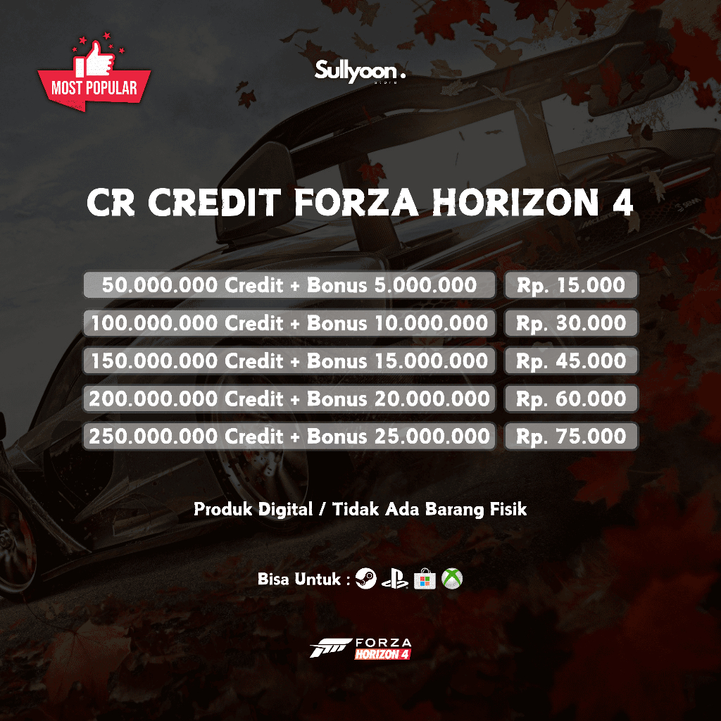 Jual CR Credit Forza Horizon 4 ( Via Auction House ) - Software Gamer ...