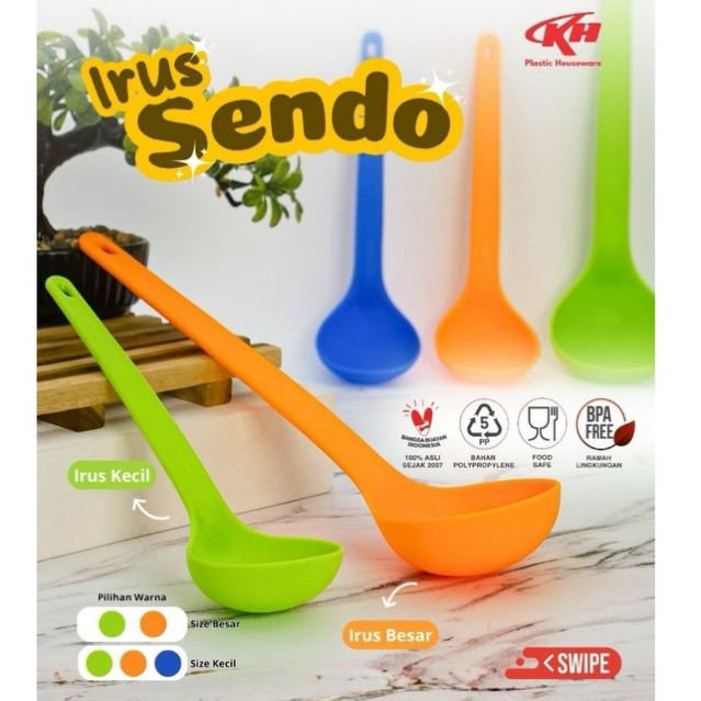 Jual Sendok sop plastik KH / irus sendo KH warna / sendok es buah ...