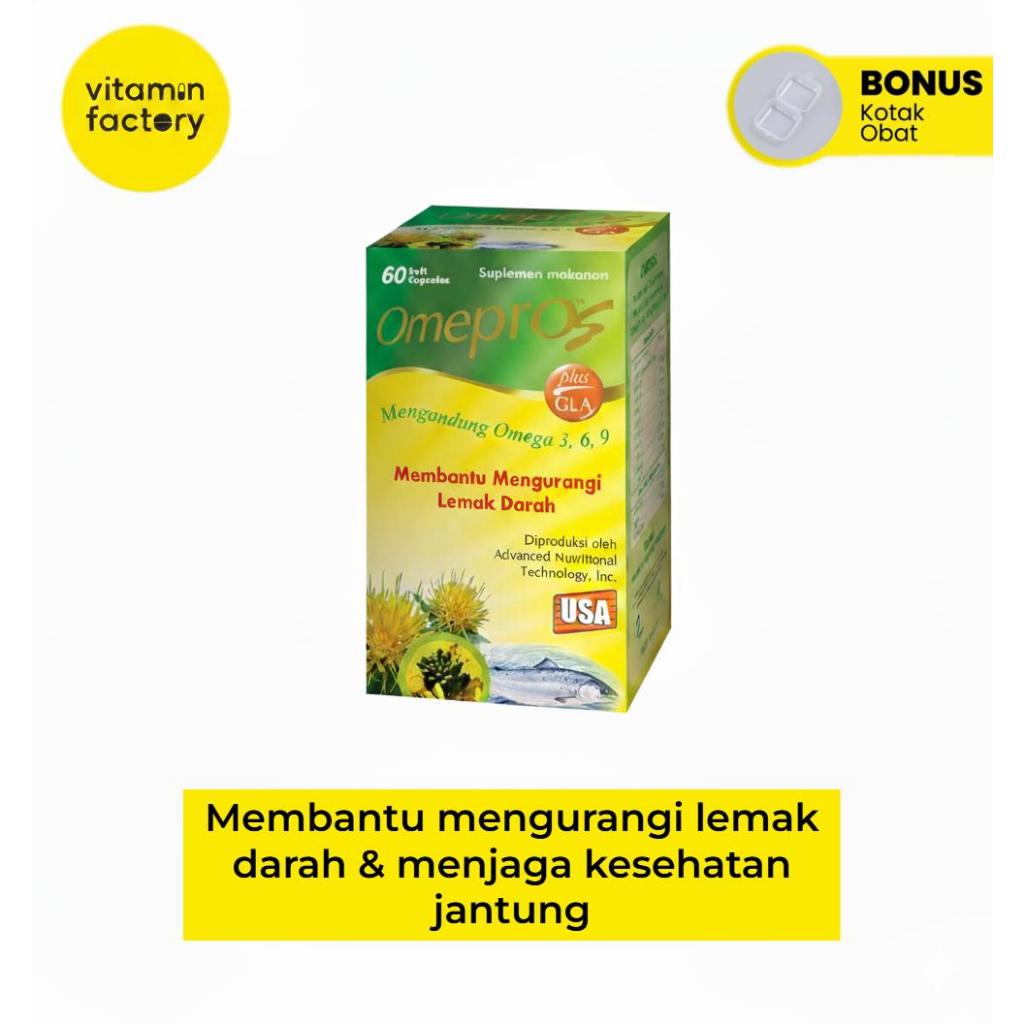 Jual OMEPROS 60 KAPSUL ORIGINAL OMEGA 3, 6, 9 MENURUNKAN KOLESTEROL ...