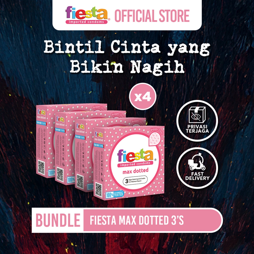 Jual Fiesta Max Dotted 3s x 4 - Kondom Tekstur Bintil Tambah Sensasi ...