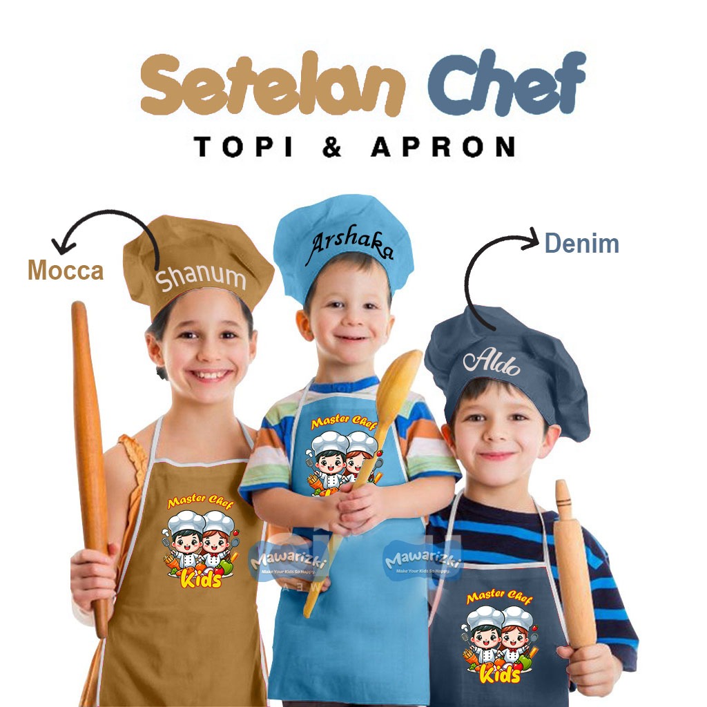 Jual Baju Koki Anak Perempuan Laki Laki - Kostum Profesi Chef Anak ...