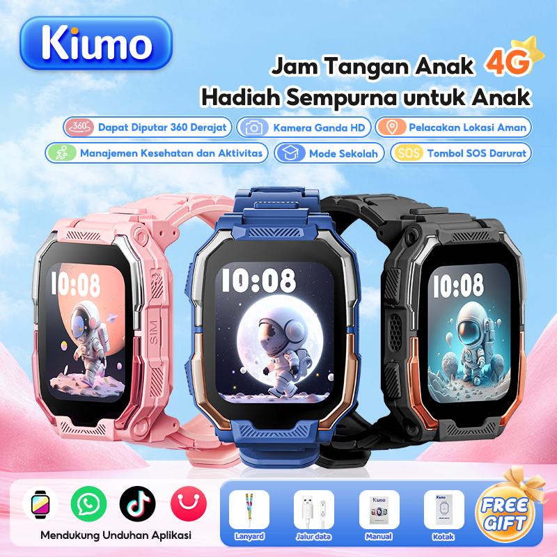 Jual Kiumo 4G jam tangan smartwatch jam tangan anak anti air IP67 GPS ...