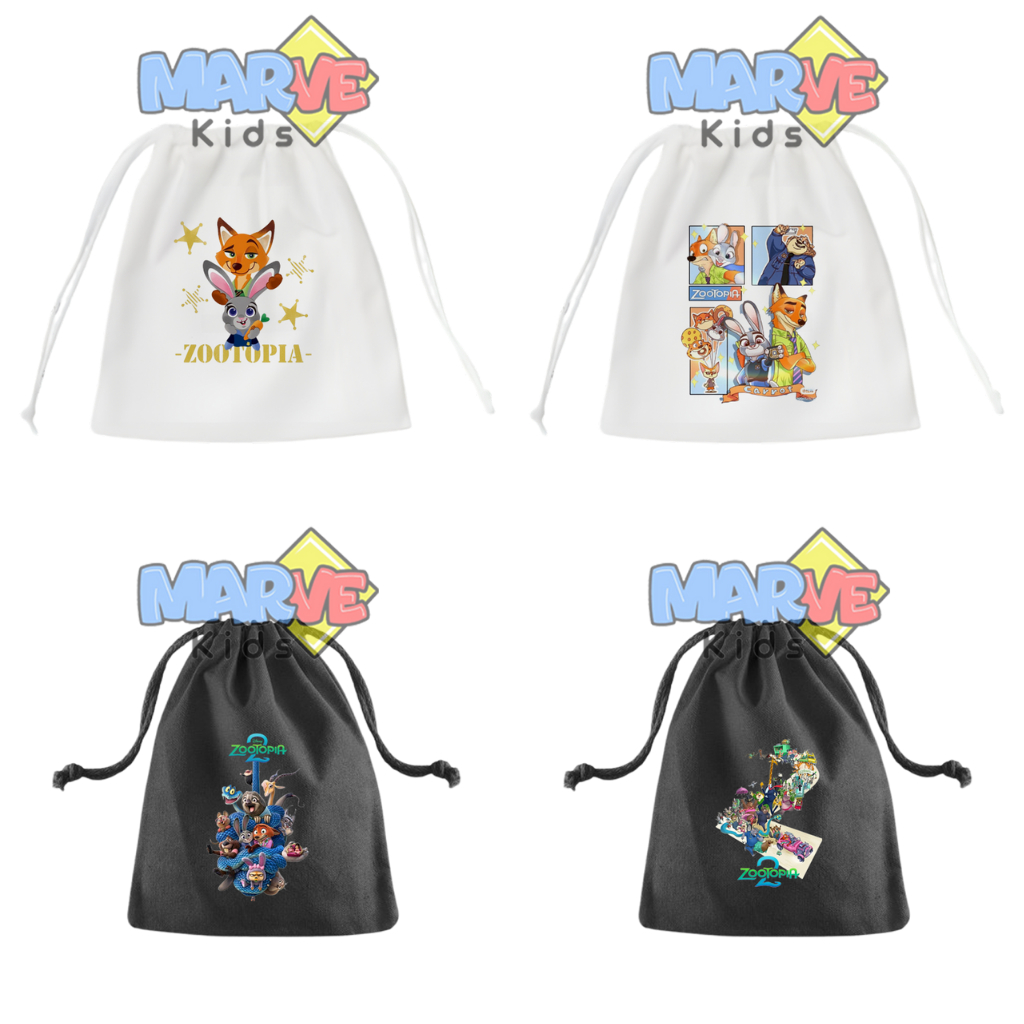 Jual Tas Pouch Bag Serut Kecil Zootopia 2 Goodie Bag Goodiebag Ultah ...