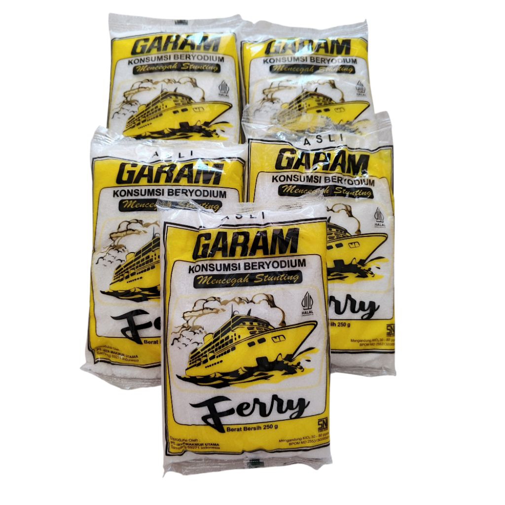 Jual (Dapat 5 pcs) Garam Cap Kapal Ferry 250gr | Shopee Indonesia