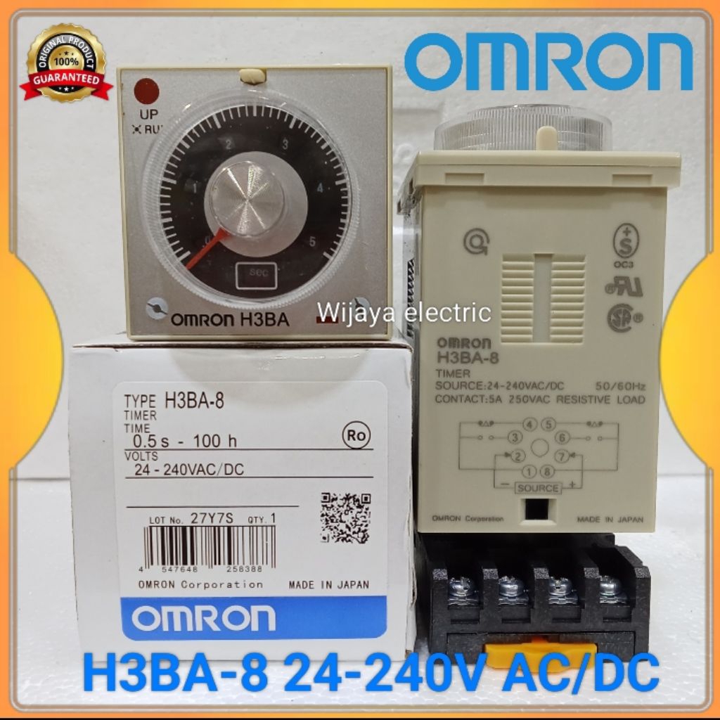 Jual timer H3BA-8 h3ba8 48V AC/DC original produk omron | Shopee Indonesia
