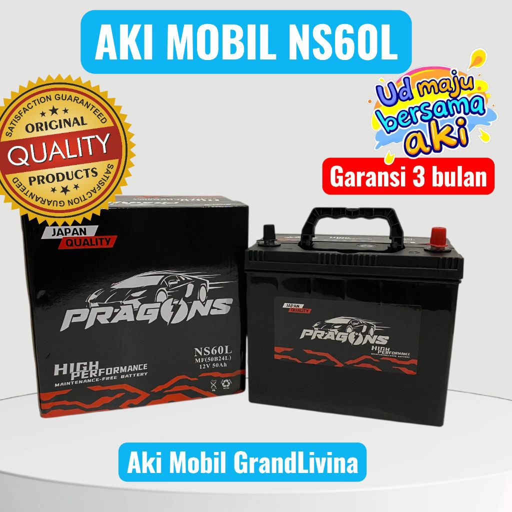 Jual Aki Mobil Grand Livina NS60L Pragon Aki Kering | Shopee Indonesia