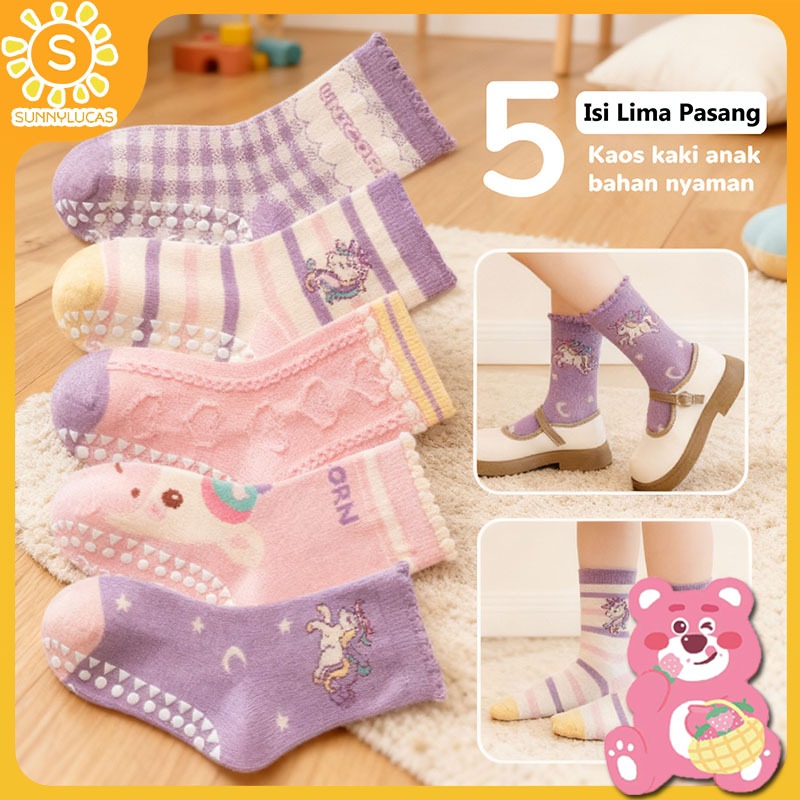 Jual Sunny.Lucas (1-12Tahun)Katun murni Baby kaos kaki anak perempuan ...