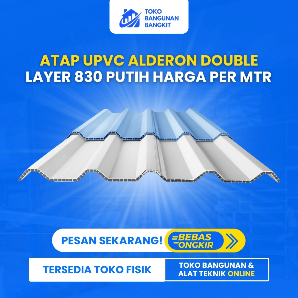Jual Atap UPVC Alderon Double Layer Putih 4 Meter 9 lembar | Shopee ...