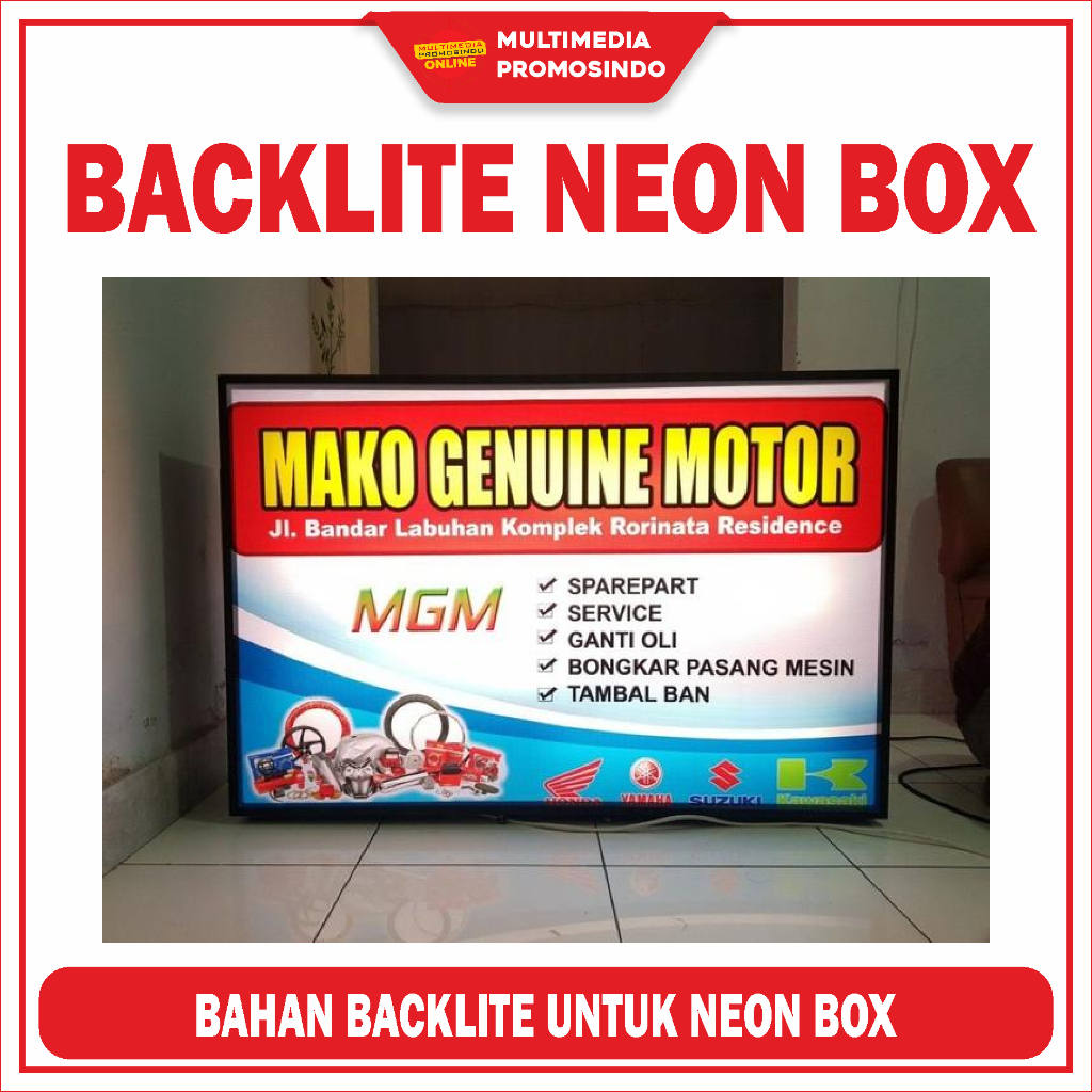 Jual Backlite Banner, Cetak Backlite Neonbox, Bahan Neon Box, Backlite ...