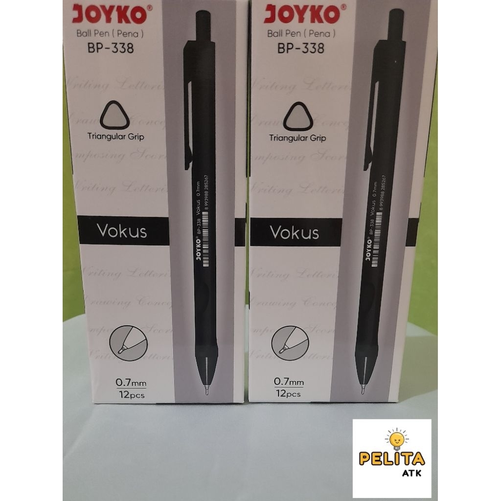Jual [Pelita ATK] BISA COD Pulpen Joyko BP-338, Pulpen hitam, Pulpen ...