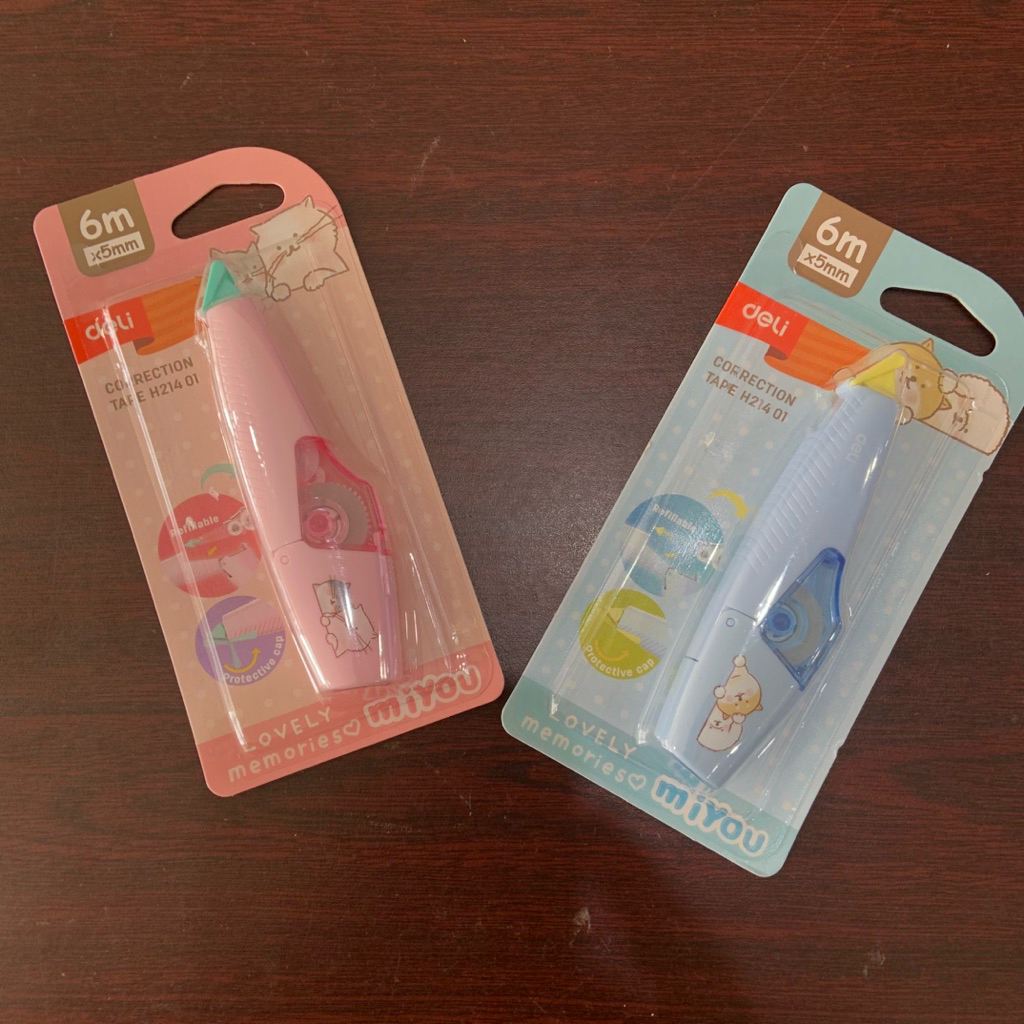 Jual DELI CORRECTION TAPE / Tipe X Roll Kertas Panjang 6m | Refill Isi ...