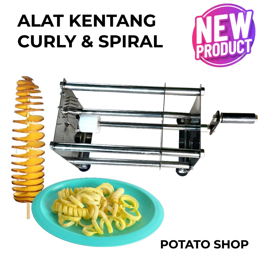 Jual Alat Kentang Curly Terbaru Model 2 Mata Pisau Bisa Curly dan ...