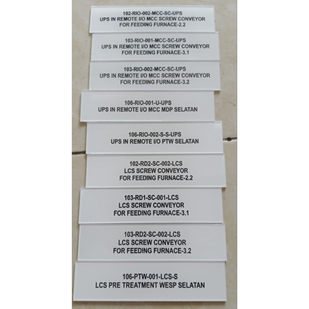 Jual Panel Akrilik Gravoply - Nameplate / Label Mesin Custom Grafir ...