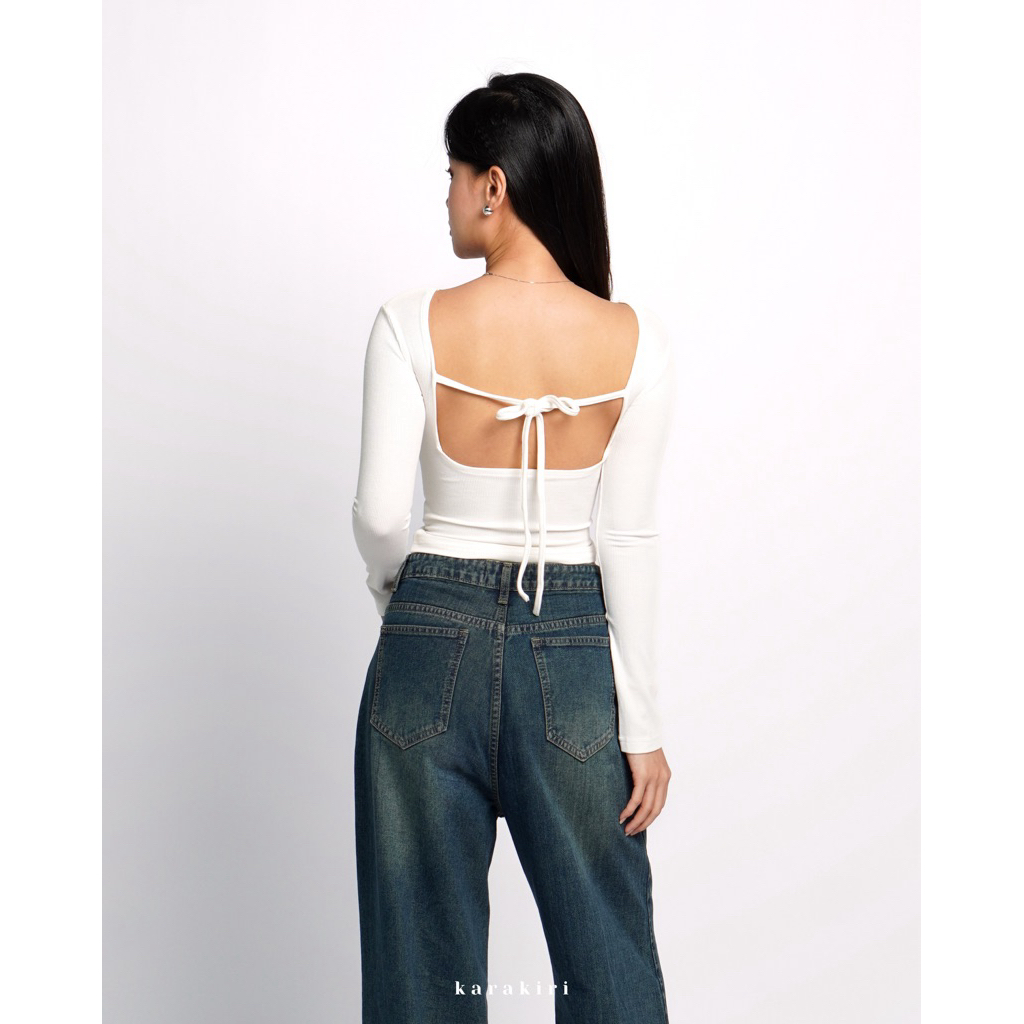 Jual karakiri - Elie Backless Top | Backless Top Longsleeve | Shopee ...