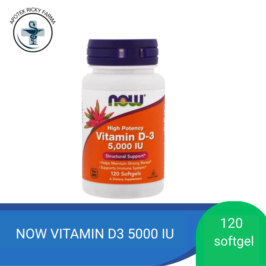 Jual NOW VITAMIN D3 5000 IU HIGH POTENCY | Shopee Indonesia