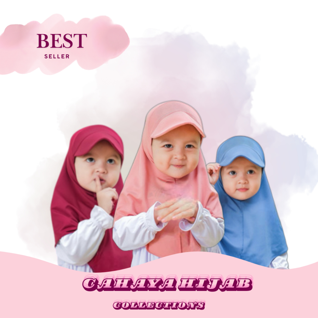 Jual hijab anak usia 0 1 2 3 4 - 9 tahun /HIJAB TOPI ANAK SPORTY/ hijab ...