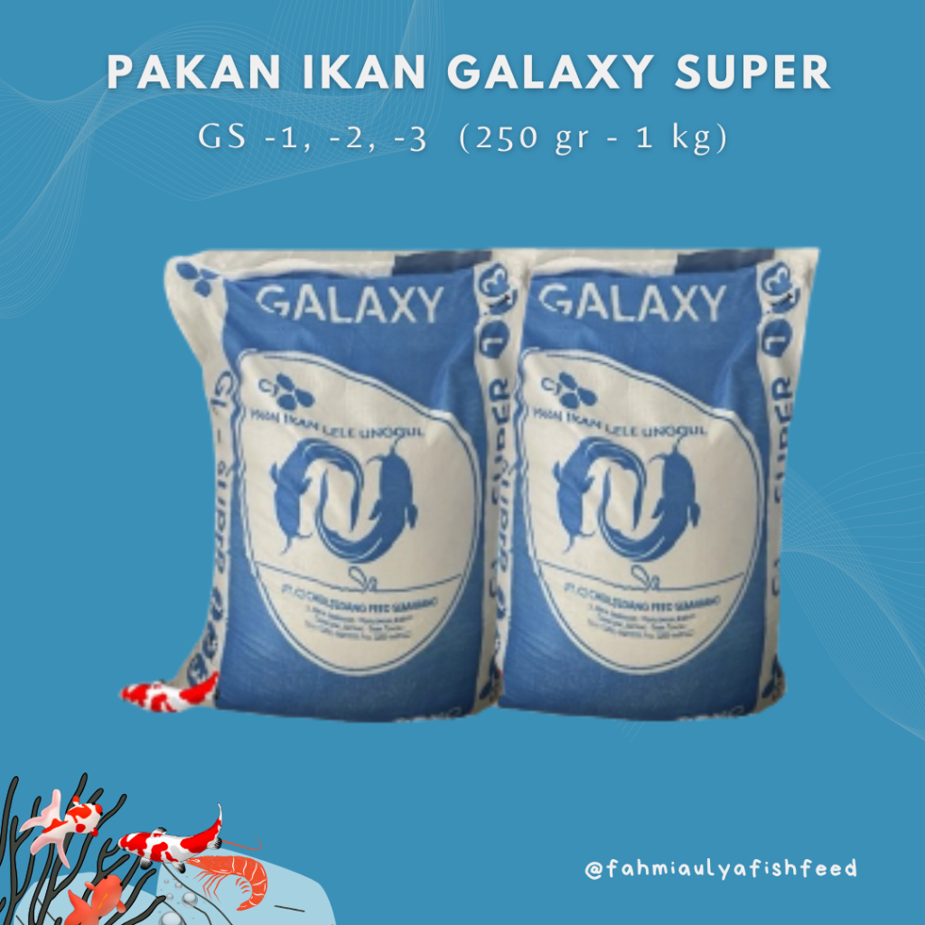 Jual PAKAN IKAN GALAXY SUPER GS -1, -2, -3 (KEMASAN 10 KG) | PELET IKAN ...